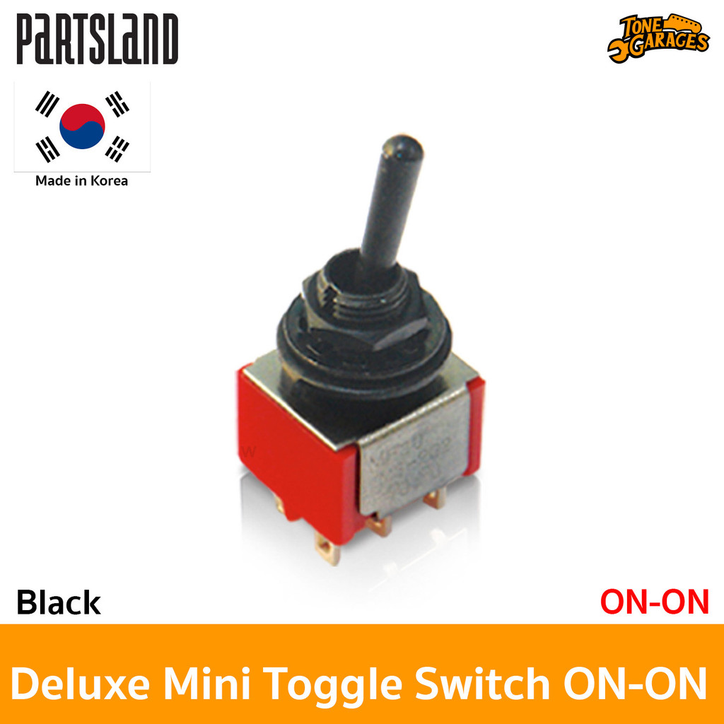 Partsland Deluxe Mini Toggle Switch / DPDT / ON-ON Black สวิตซ์ซีเล็กเตอร์ สวิตซ์กีต้าร์ สีดำ ...