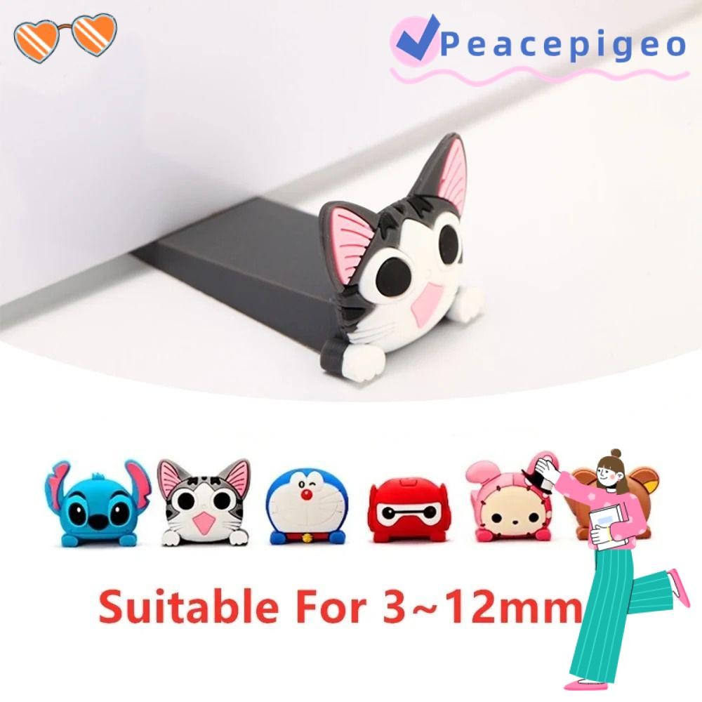 Peacepigeo Wedges Door Jam, กันชนประตูการ์ตูนดูดซับแรงกระแทก, ซิลิโคนด้านหลัง Retainer Anti ...