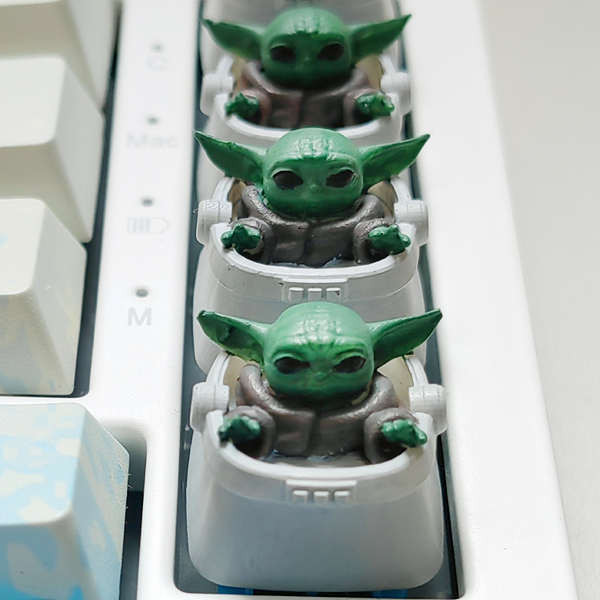 keycap ไทย keycap Yoda Baby Unique Resin Keycap Master Yoda คีย์บอร์ด ...