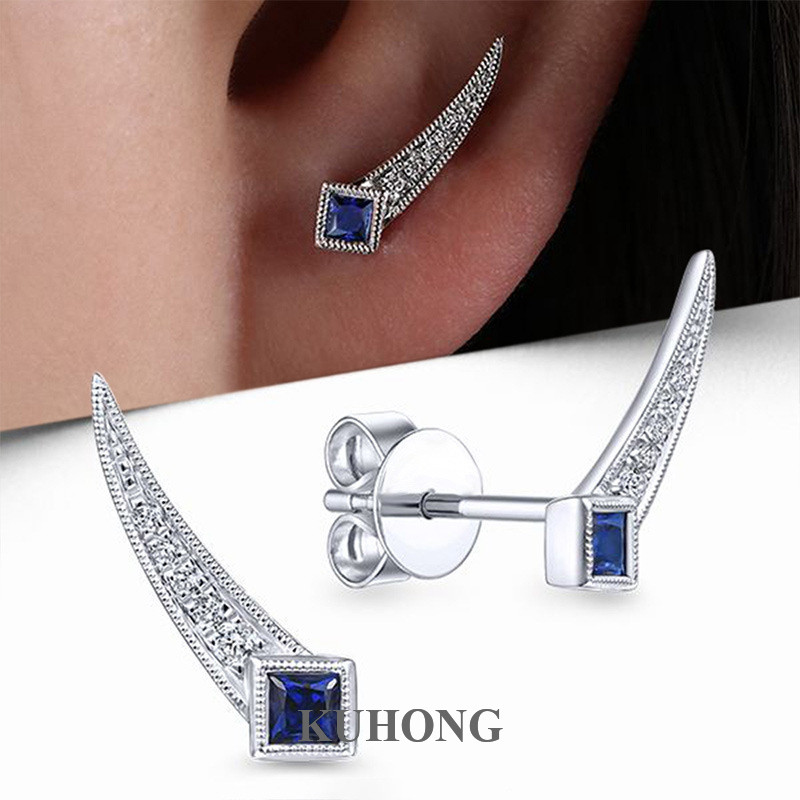 Kuhong เรขาคณิตยาวรูปตัว U อารมณ์สไตล์เย็นใหม่อินเทรนด์ Ins Niche ...