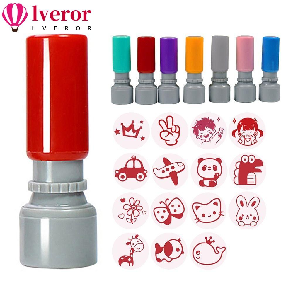 Lveror แสตมป์สมุด, การ์ตูนเชลล์สีสุ่มแสตมป์การ์ตูน, รูปแบบพิมพ์ DIY ของเล่นเด็กซีล | Shopee Thailand