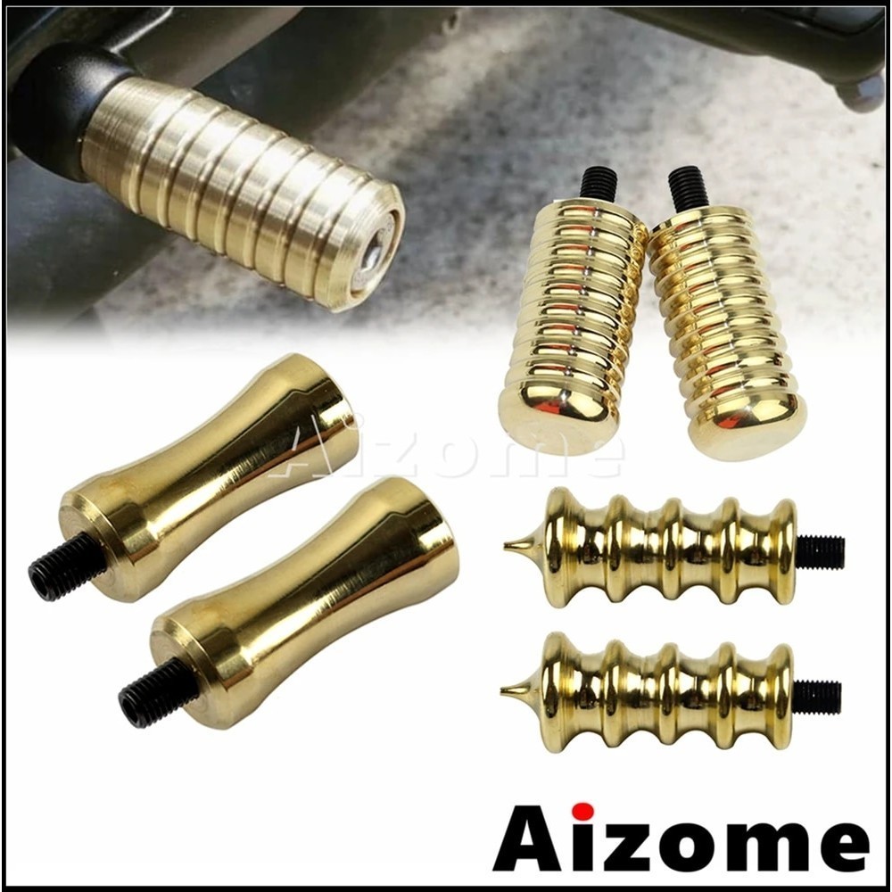 AI Universal Motorcycle Cafe Racer Shifter Peg Brass 8mm Footrest Gear ...