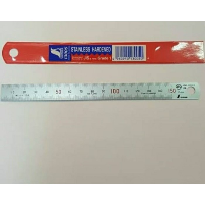 ไม้บรรทัด Shinwa 15CM ORI Japan (นิ้ว Milli & Milli.Mili), มาตรวัดเหล็ก | Shopee Thailand