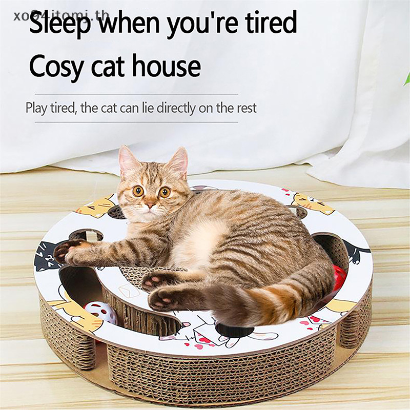 Xotomj Multi-Function Round Cat Scratching Board Ball ของเล่น Cat ...