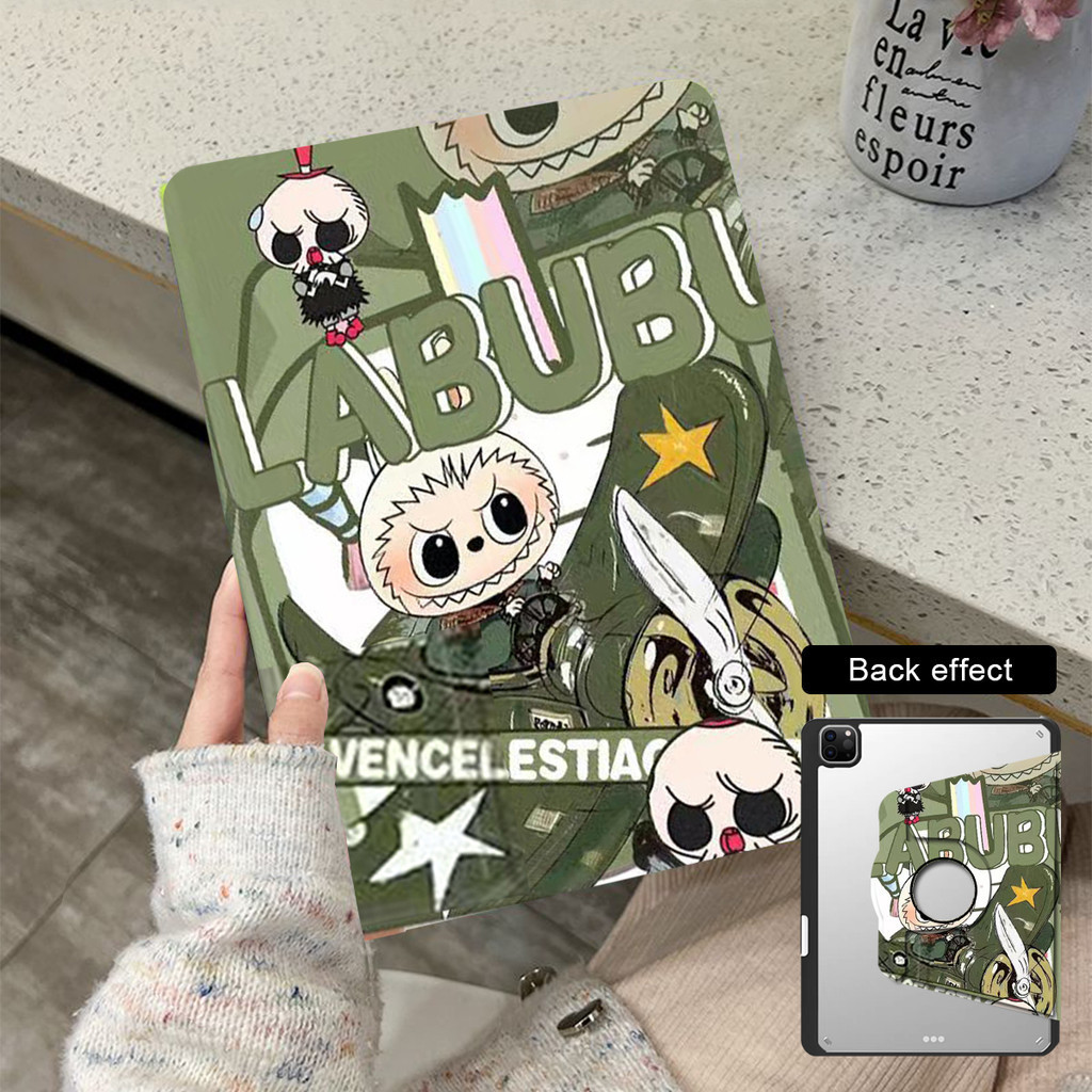 Labubu เคสฝาพับ samsung Tab S9/S9+/S9FE+/S7/ S7+/ S7FE S8 S8+/ S6lite ...