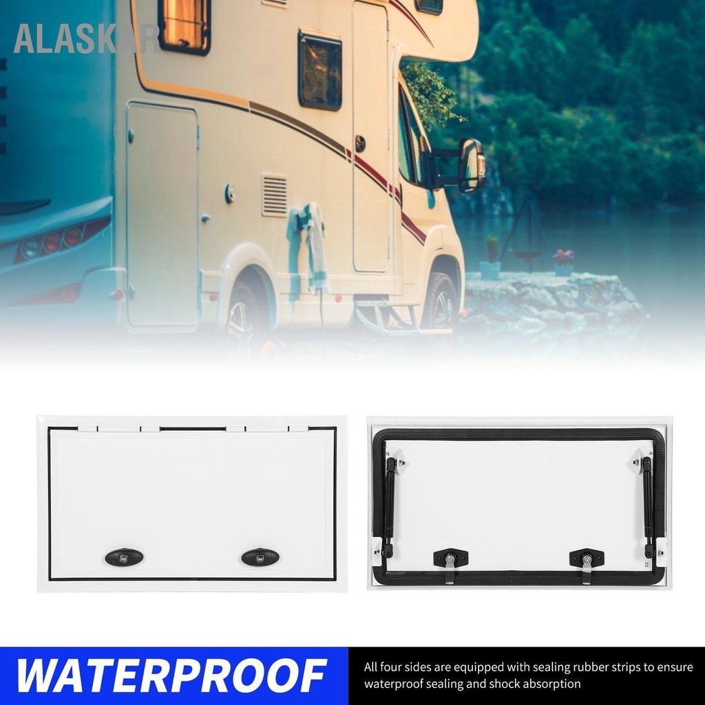 ALASKAR Rv Storage Hatch ประตู 26x14 นิ้ว UV อลูมิเนียมอัลลอยด์สแควร์ ...