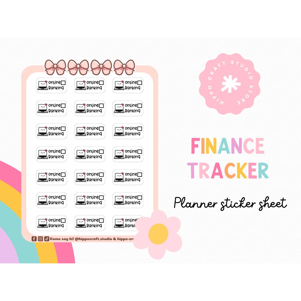 Online banking | Planner sticker sheet ธนาคารออนไลน์ แพลนเนอร์ ...