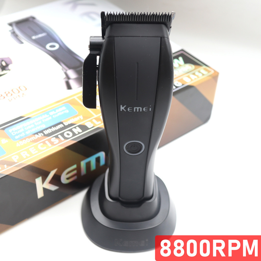 Kemei KM-2286 ปัตตาเลี่ยนมืออาชีพสําหรับผู้ชาย - 8800RPM DLC Blade, อินเทอร์เฟซ USB, ที่ชาร์จฐาน ...