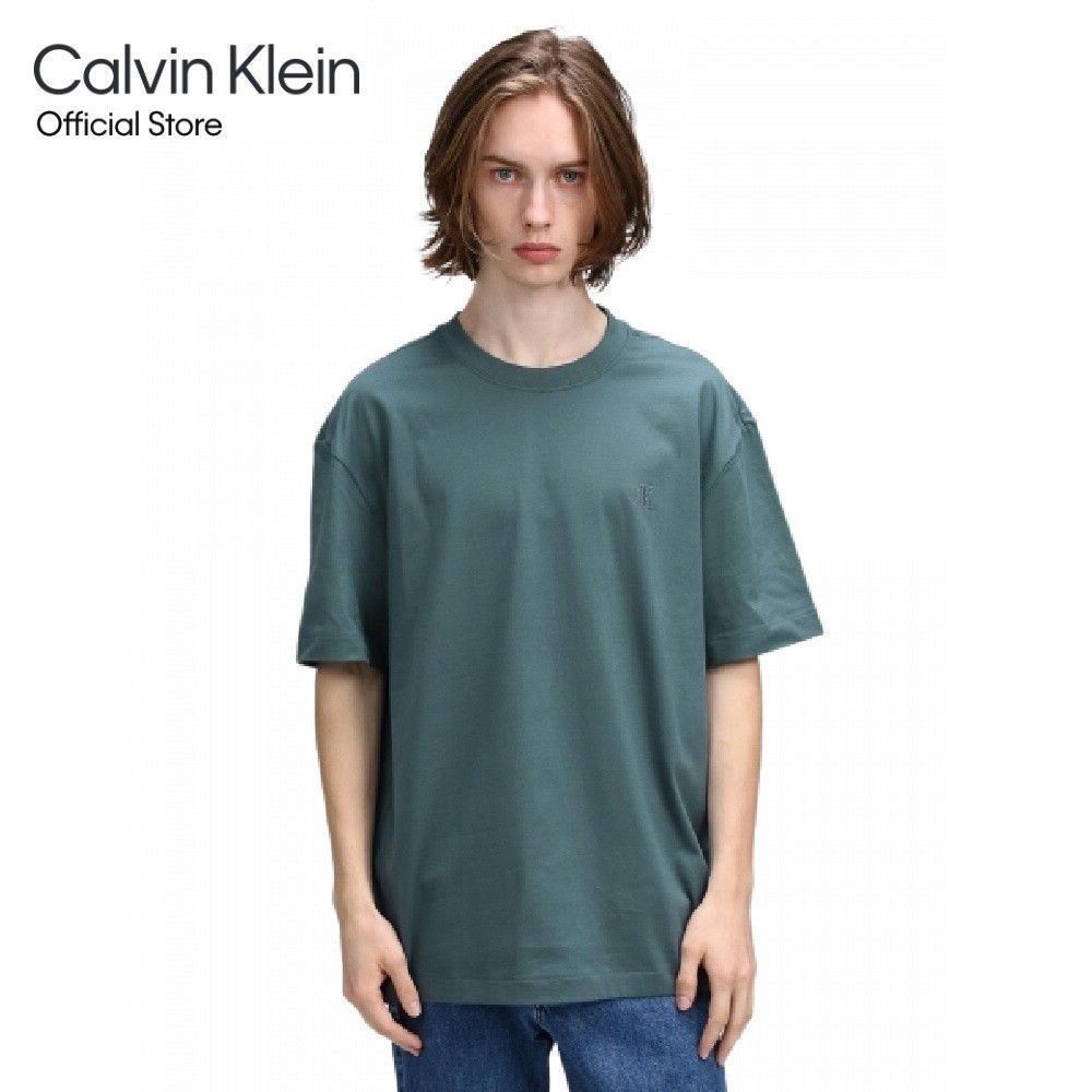 CALVIN KLEIN เสื้อยืดผู้ชาย ทรง Relaxed รุ่น 40HM229 DA3 - สีฟ้า ...