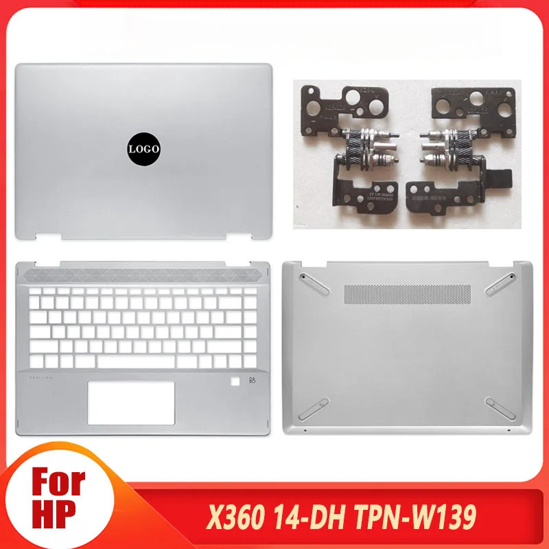ใหม่สําหรับ HP X360 14-DH 14-DH003TUA TPN-W139 Series แล็ปท็อปปกหลัง LCD Palmrest ด้านล่างบานพับ ...
