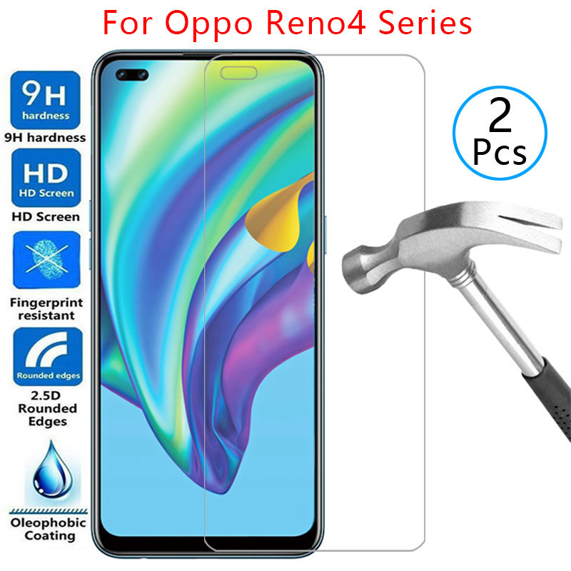 เคสสําหรับ oppo reno4 reno5 lite f ครอบคลุมป้องกันหน้าจอกระจกนิรภัยบน ...