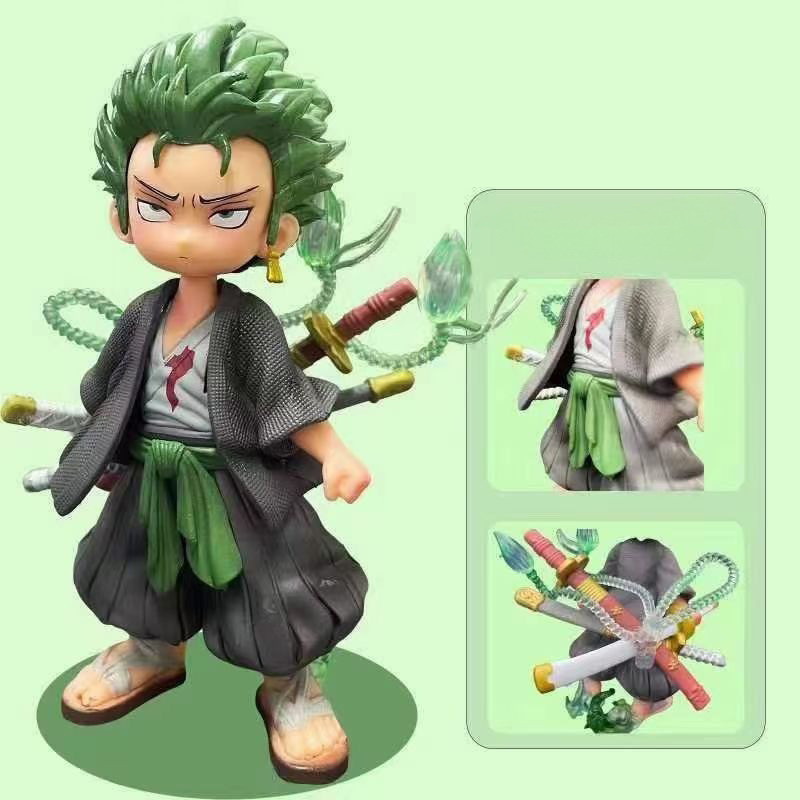 One Piece รูป Q รุ่น Sauron GK Sauron สามดาบ Zoro เดสก์ท็อปอะนิเมะรุ่น ...