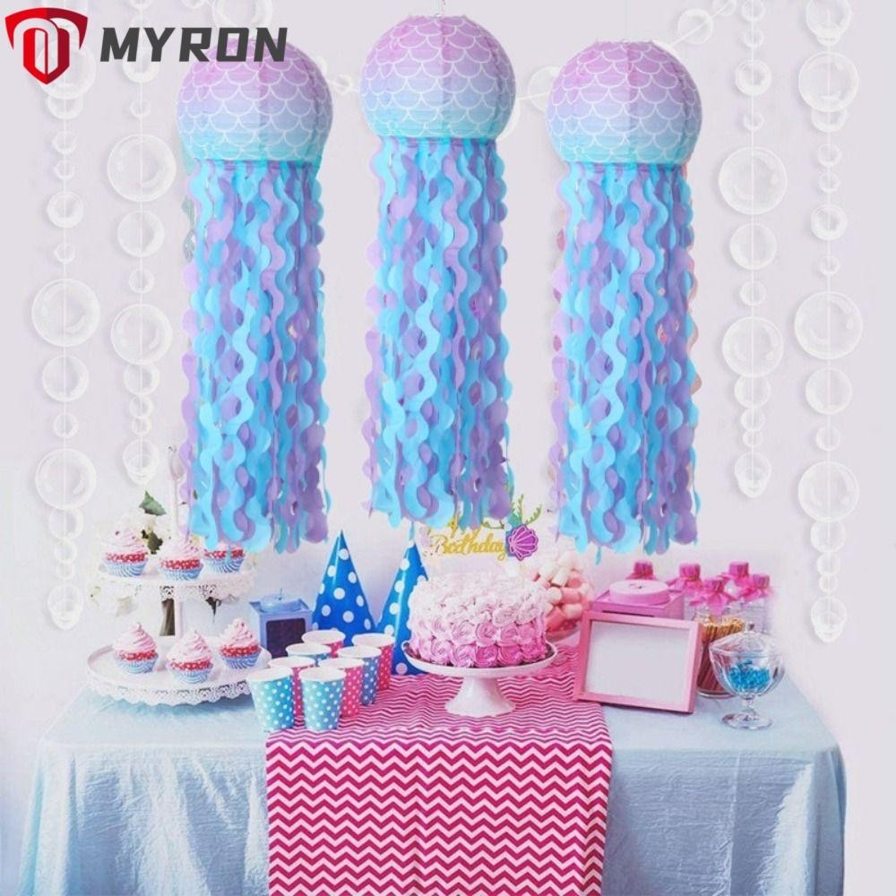 Myron โคมไฟกระดาษ Sea Party Decor DIY Mermaid Themed Birthday Party ...