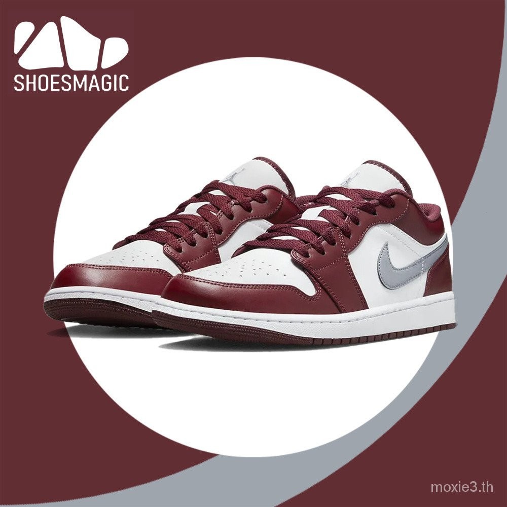 J1 Low OG "Bordeaux Red" Retro GS รองเท้าผ้าใบรองเท้าวินเทจคุณภาพ OEM ...