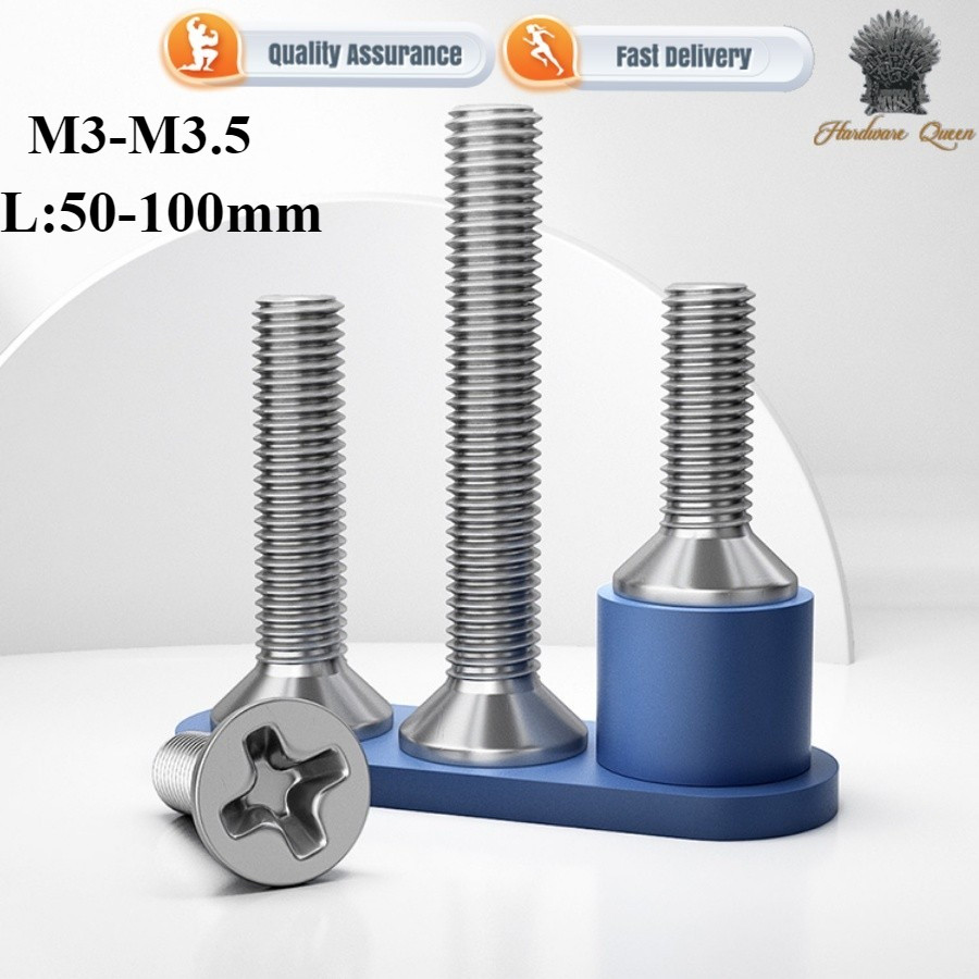 [FLQ] [1QE] สกรูแฉกแบนคุณภาพสูง, M3/M3.5 304 สแตนเลสแบนสกรูขยายสกรูขนาด ...