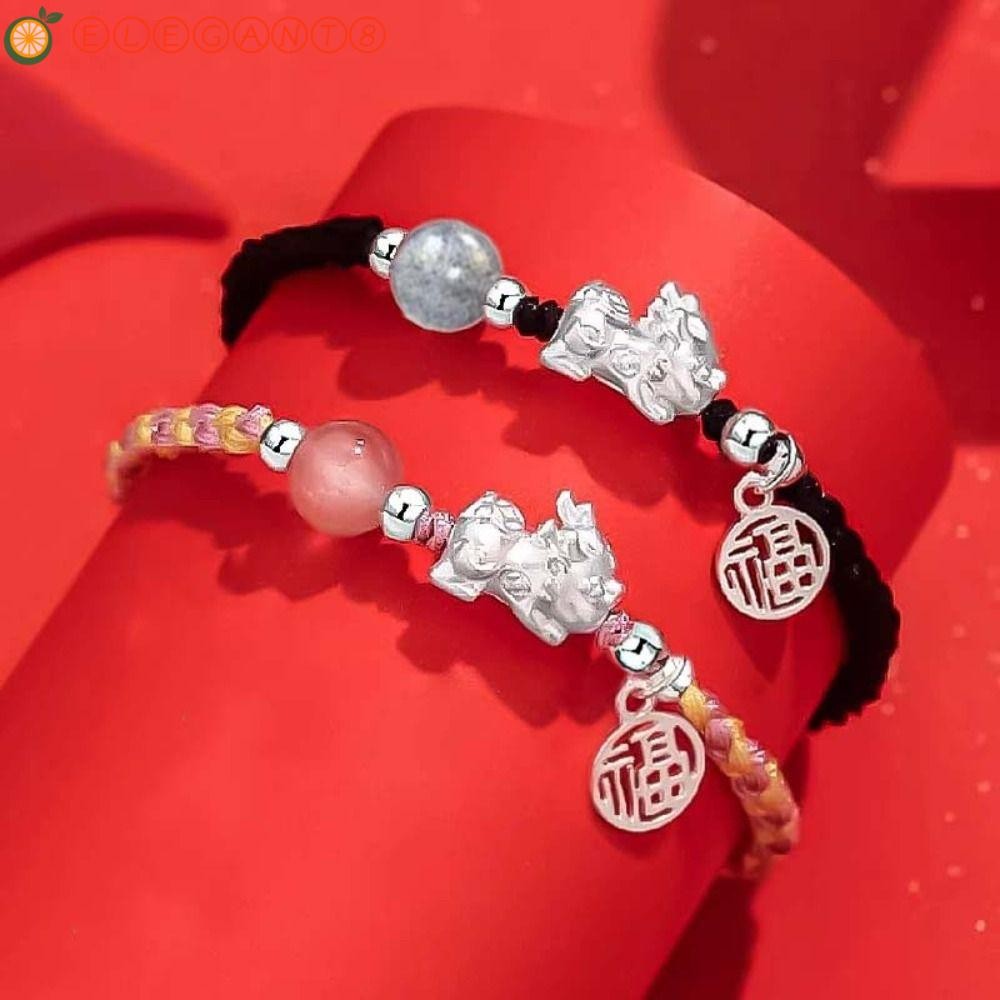 Aelegant สร้อยข้อมือคู่, Fu Charm จี้ Zodiac ปี Pixiu สร้อยข้อมือลูกปัด ...