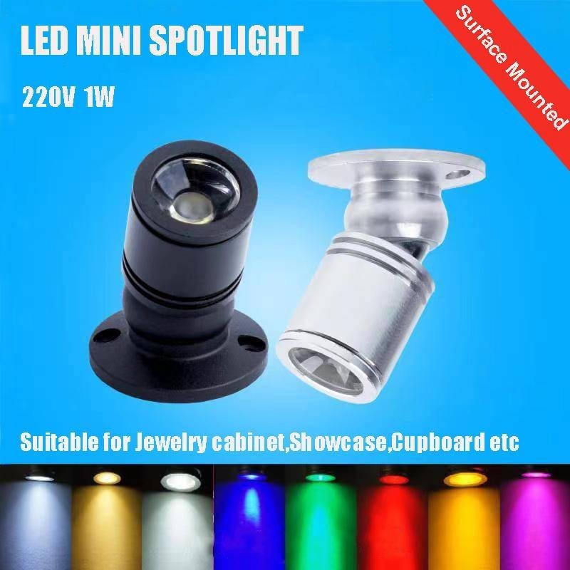 Mini LED Spotlight ตู ้ เครื ่ องประดับ 1W โคมไฟขนาดเล ็ กอลูมิเนียมชั ...