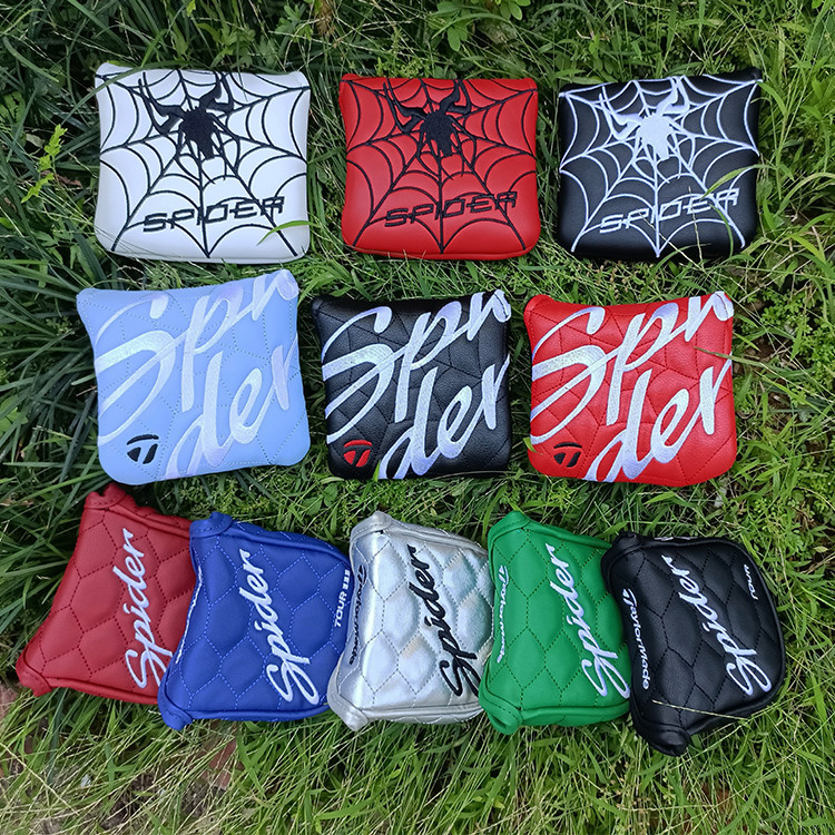 ฝาครอบไม ้ กอล ์ ฟ Spider Red Spider Square Putter Cover Golf Club ...