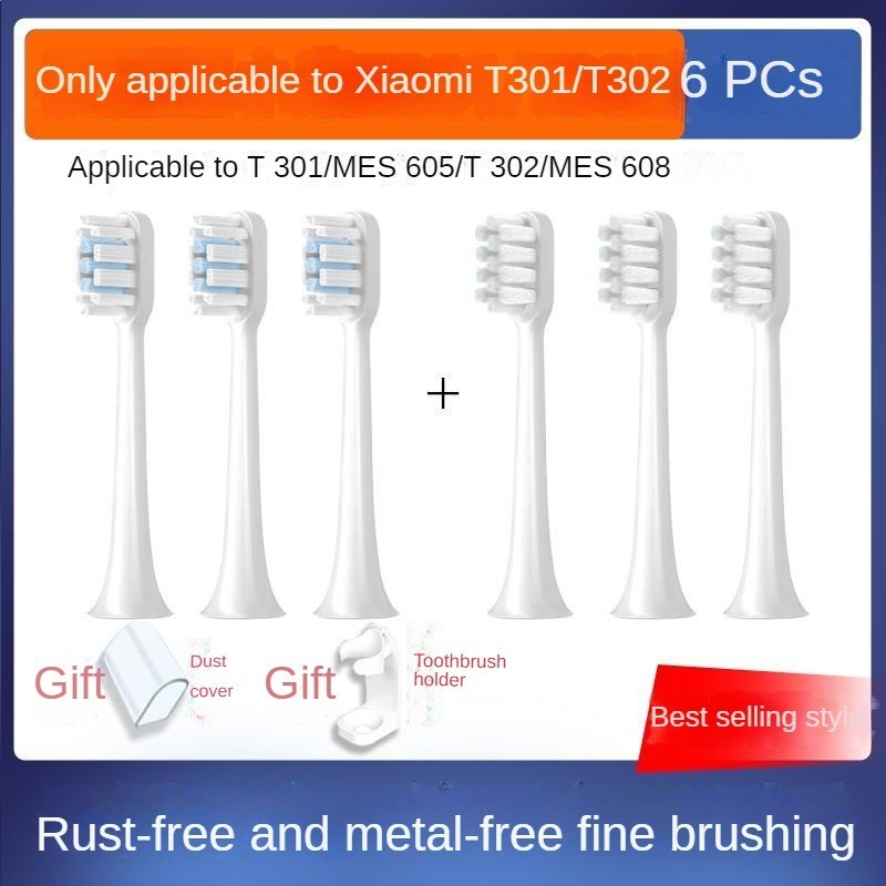 หัวแปรงสีฟันไฟฟ้า แบบนิ่ม แบบเปลี่ยน สําหรับ Xiaomi T301 T302 Mijia mes605 608 6 ชิ้น | Shopee ...