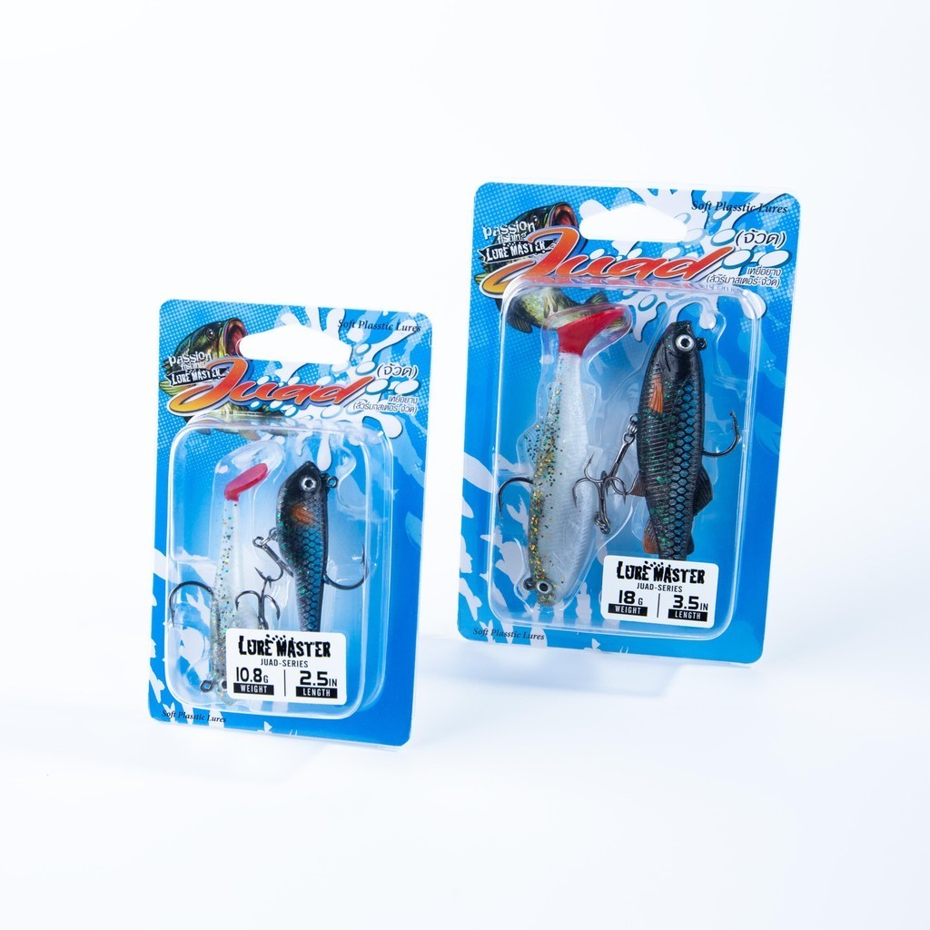 เหยื่อตกปลา LURE MASTER JUAD (จ้วด) แพ็ค 2 ตัวพร้อมตัวเบ็ด ขนาด 2.5 / 3 ...