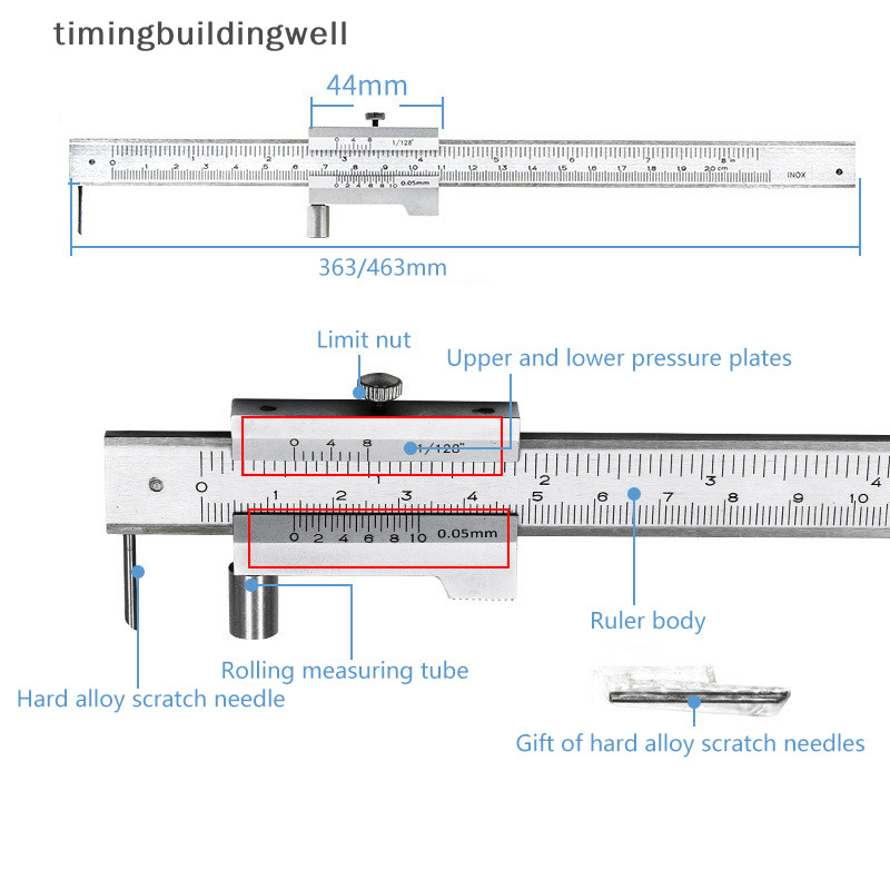 Twth 300/400MM Vernier Caliper Precision Measuring Gauge สแตนเลส ...