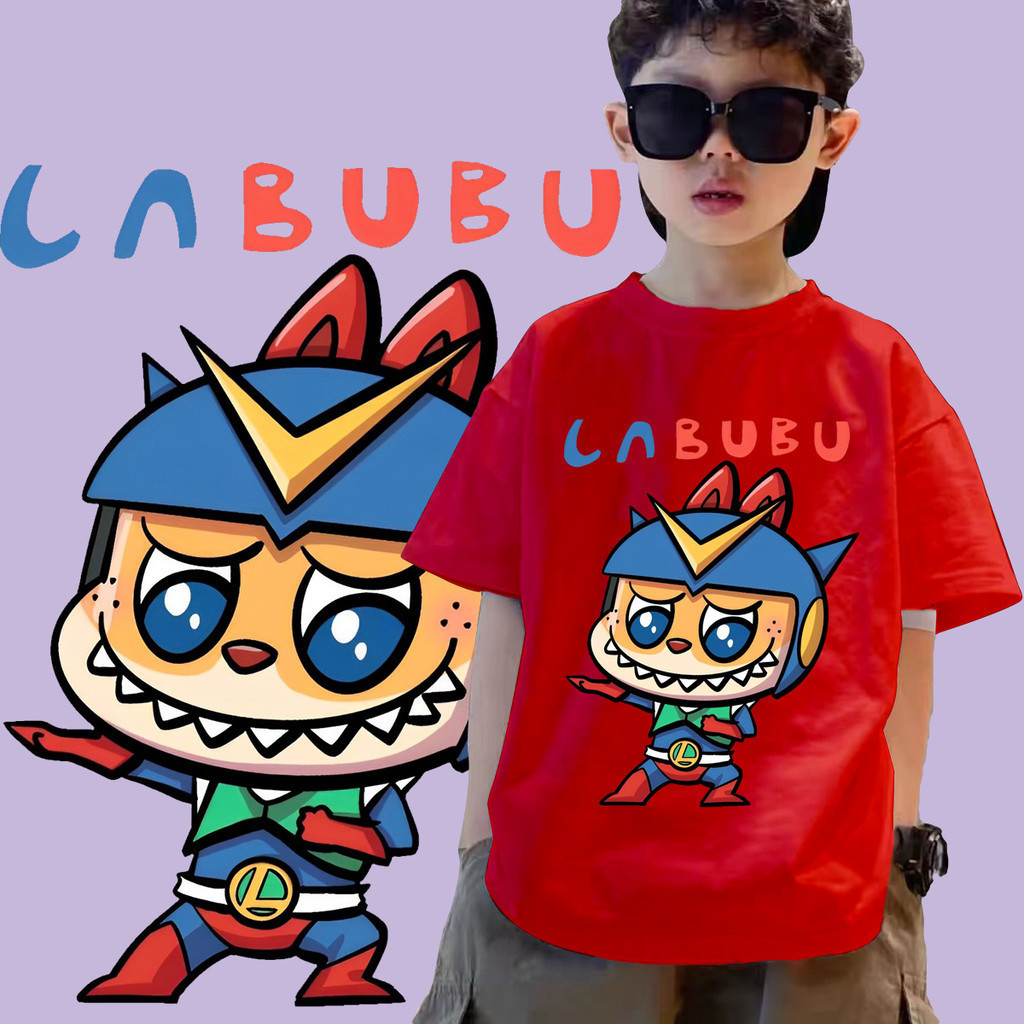 2024 แฟชั่นน่ารักการ์ตูนกราฟิกผ้านุ่มฤดูร้อนสวมใส่ Labubu Labu Boo Pop ...