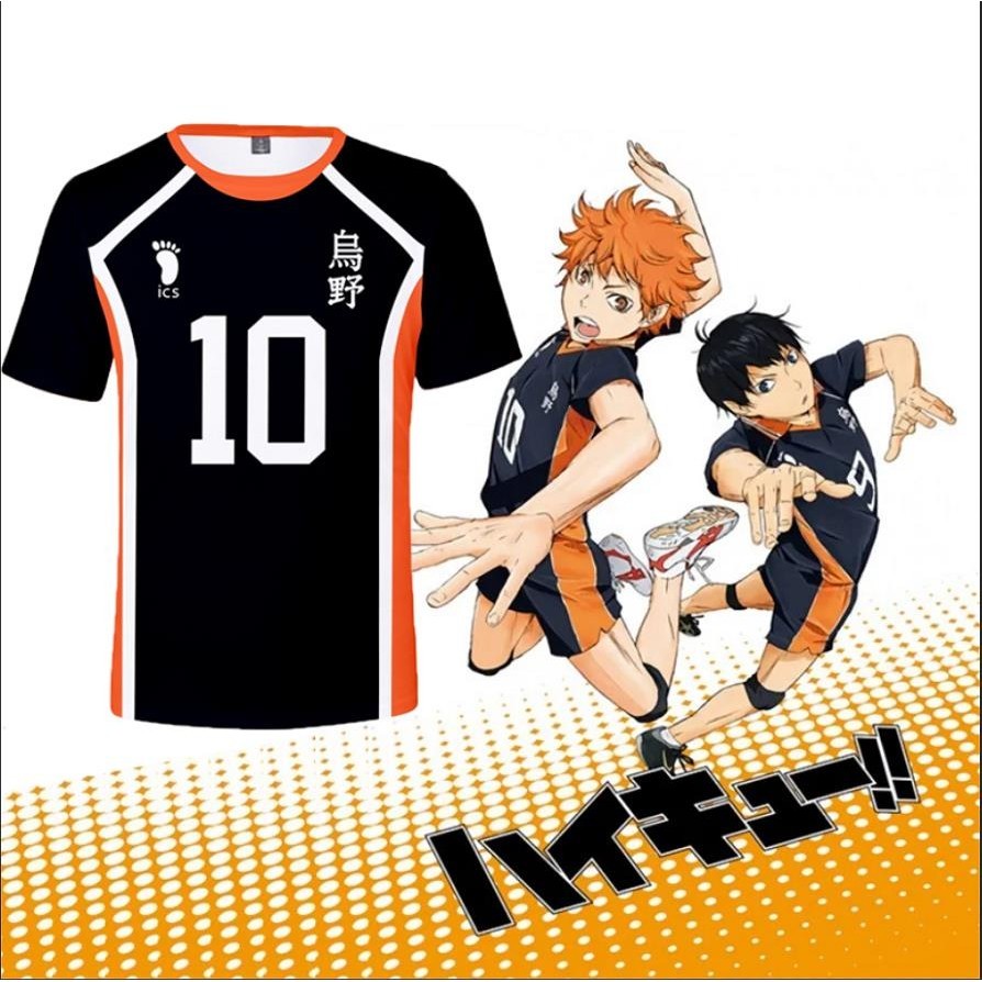 48H Haikyuu !! เสื้อยืดคอสเพลย์ ลายการ์ตูน Karasuno | Shopee Thailand