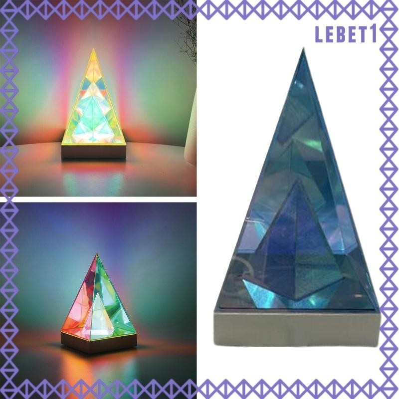 [ Lebet ] โคมไฟอะคริลิคพีระมิดเครื ่ องประดับแสง NightStand โคมไฟ Touch ...