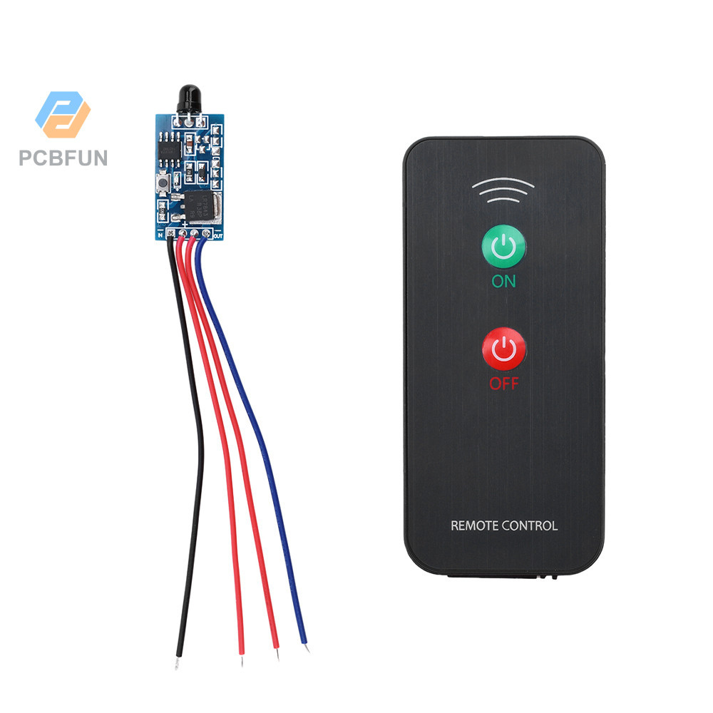 Pcbfun DC2.5V-5V/DC5V-24V สวิตช์สองคีย์รีโมทคอนโทรลอินฟราเรดโมดูลรับการ ...