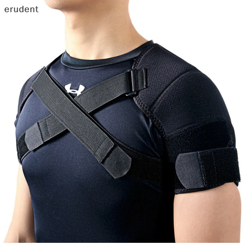 Erudent Dual Shoulder Brace Adjustable Sport Shoulder Support Dual ...