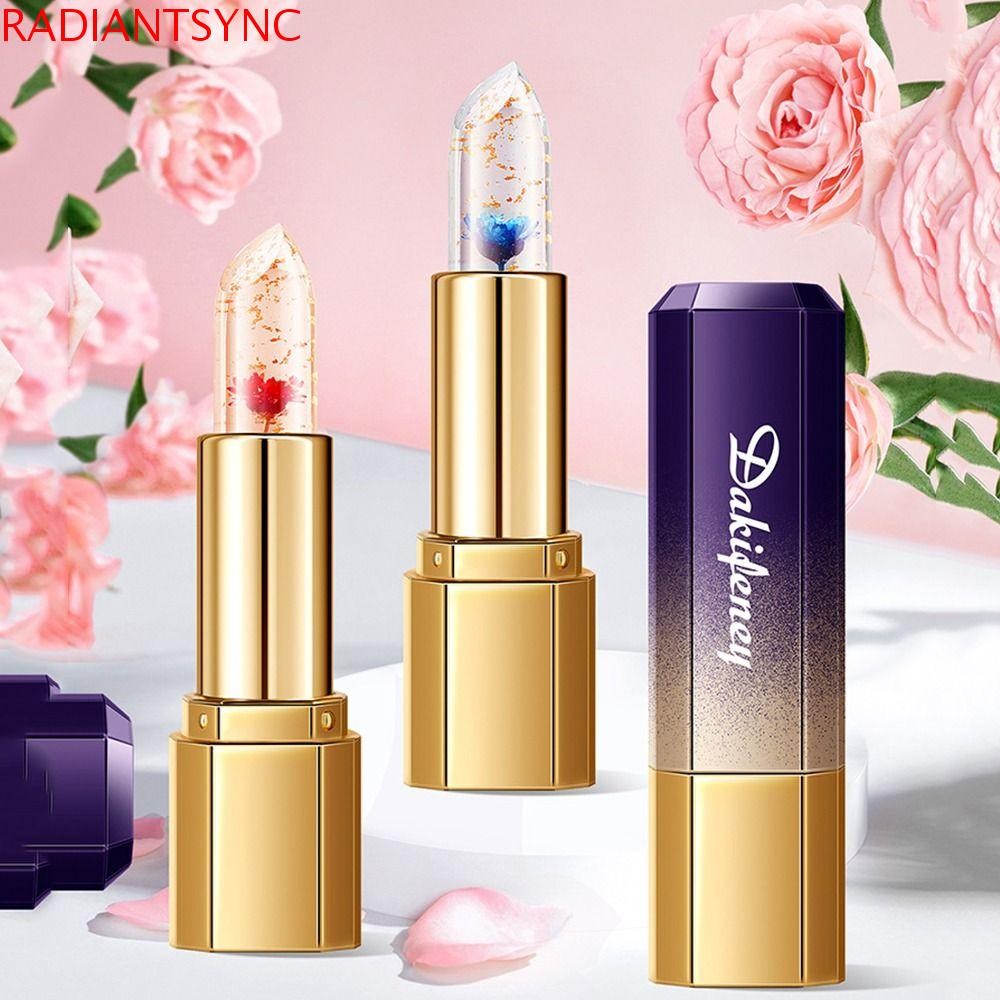 Radiantsync ลิปสติกเปลี่ยนสีอุณหภูมิ, Moisturizing Nourishing Shimmer Jelly Lips Gloss, Non ...