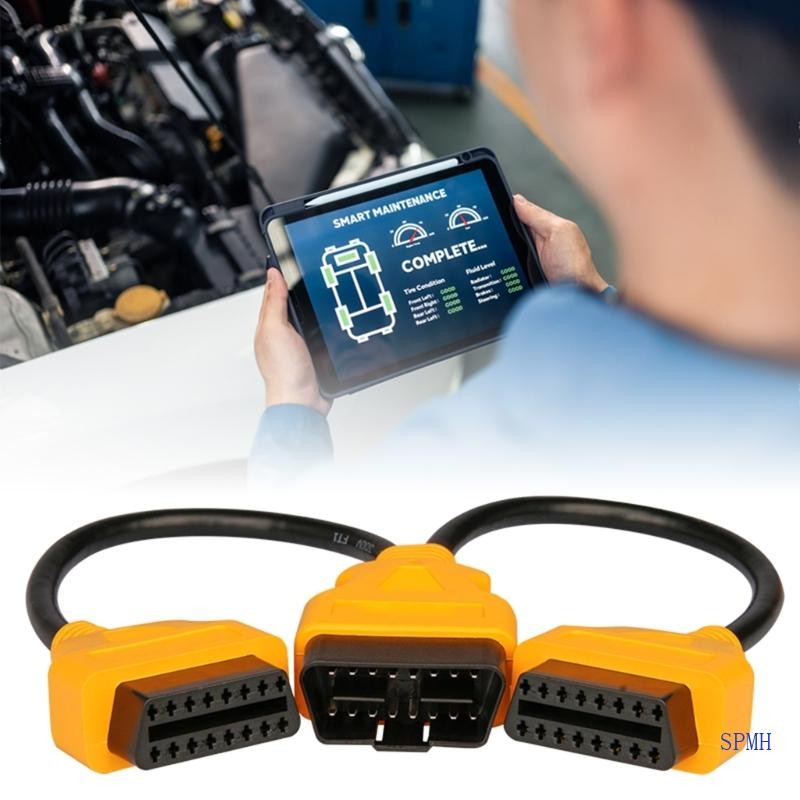 Super OBD2 สายต่อ 30 ซม. 1 ถึง 2 สายแยก OBD2 เครื่องสแกนเนอร์ Extender ...