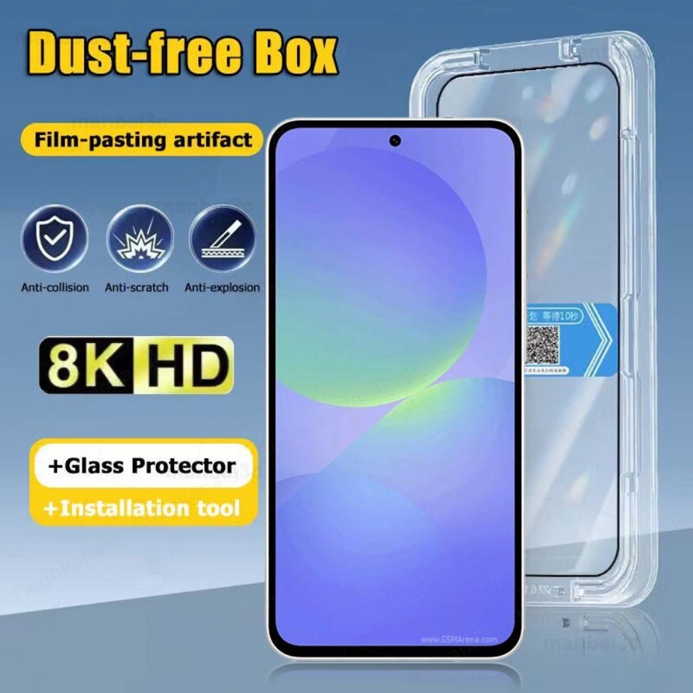 [ติดตั้งคลิกเดียว] ฟิล์มกระจกนิรภัยกันรอยหน้าจอ แบบเต็มจอ สามารถปลดล็อกลายนิ้วมือได้ Samsung ...