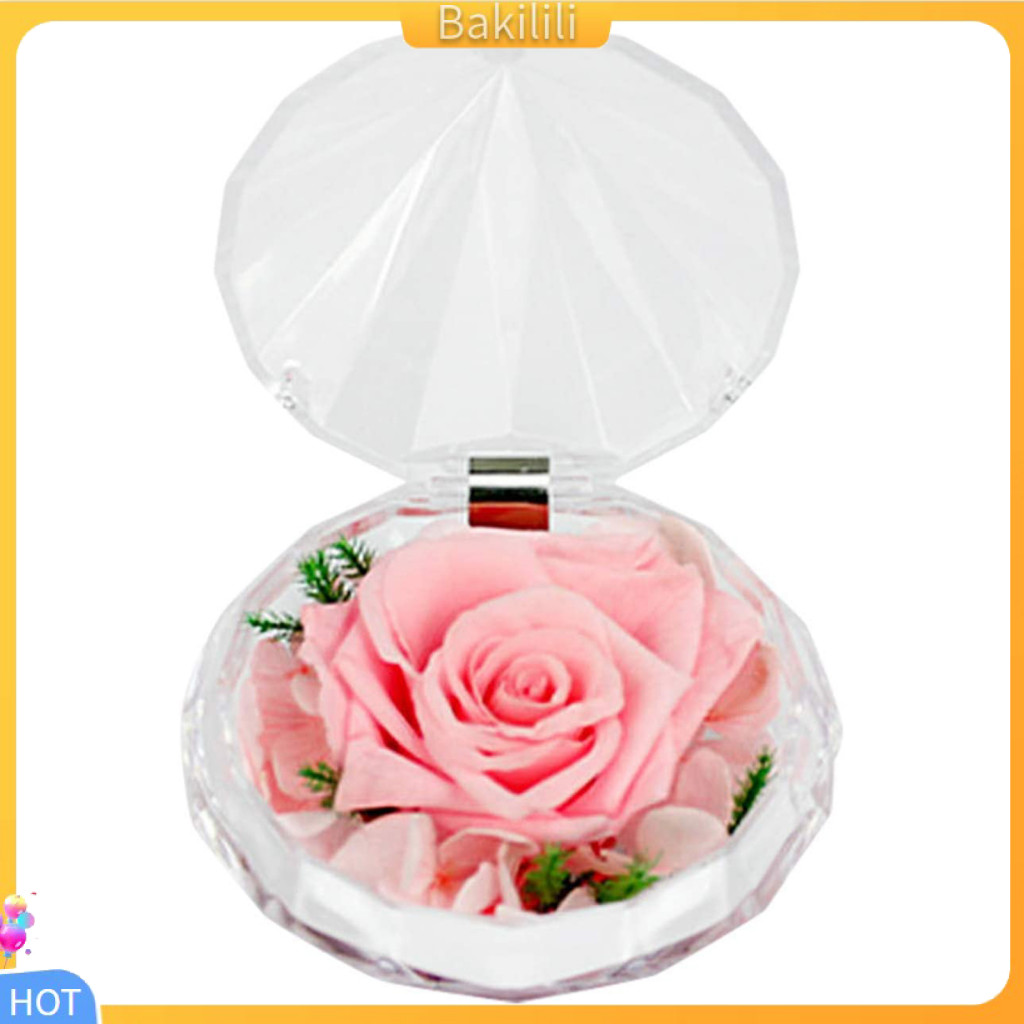 {Bakili } Rose Preserved Box Handmade Openable Portable Eternal Preserved Real Rose Flower Box ...