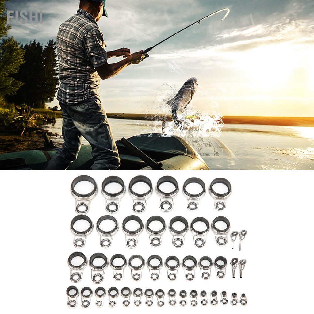 Fishi 41 ใน 1 ชุด Universal Rock Casting Tackle ประมง Rod Guides Line ...