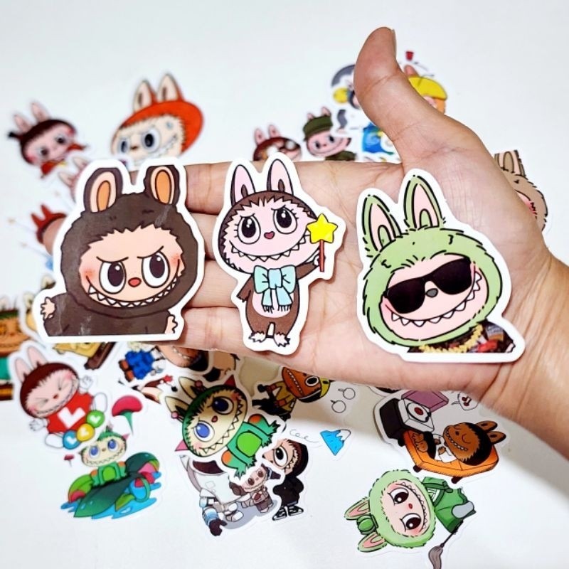 สติ๊กเกอร์ Labubu ลาบูบู้ ยอดฮิต PVC ไดคัท ติดแน่น กันน้ำ สีสวย (แพ็ค ...