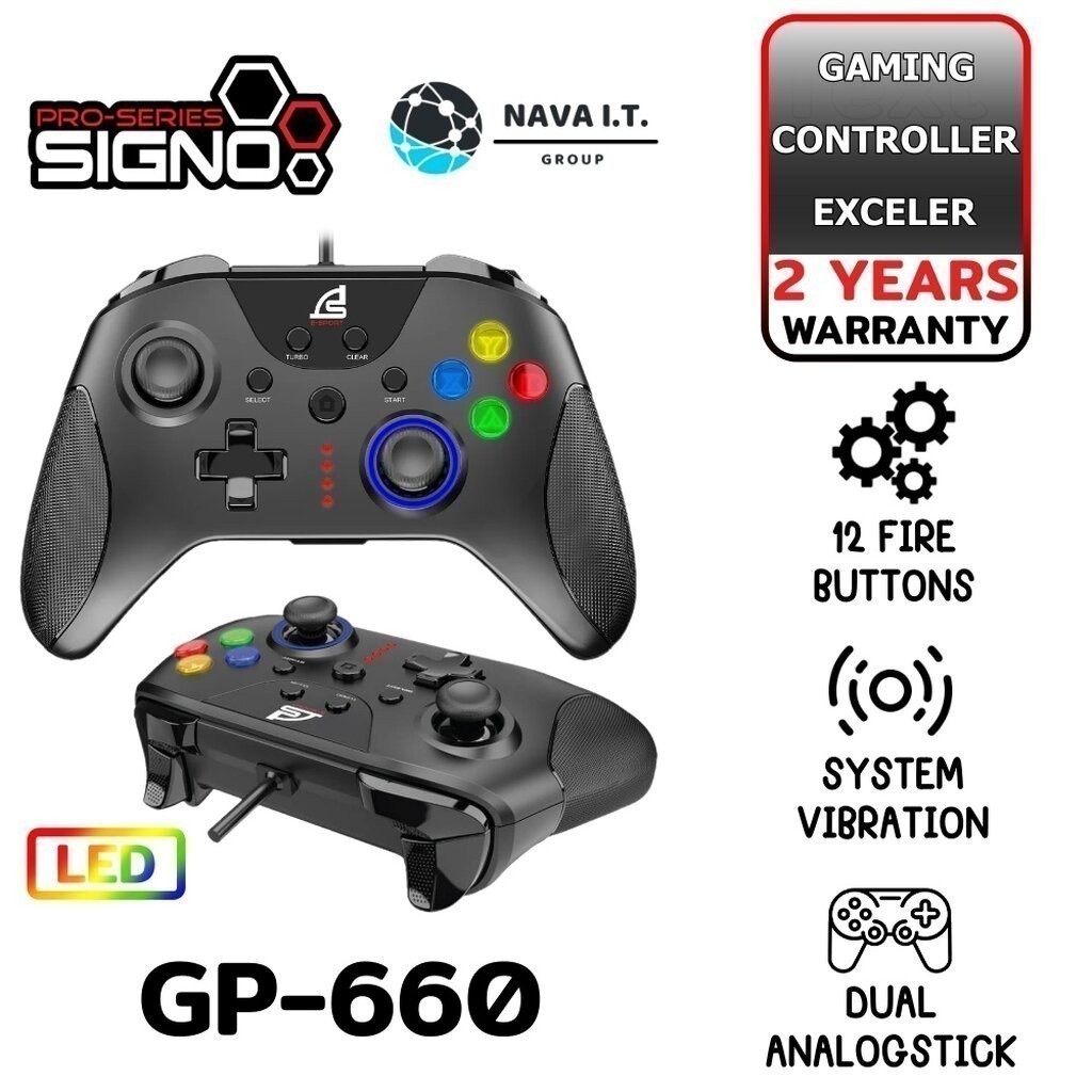 🛵มีส่งด่วน💨 SIGNO EXCELER GP-660 จอยสติ๊ก อุปกรณ์ช่วยในเกม PC/SWITCH ...