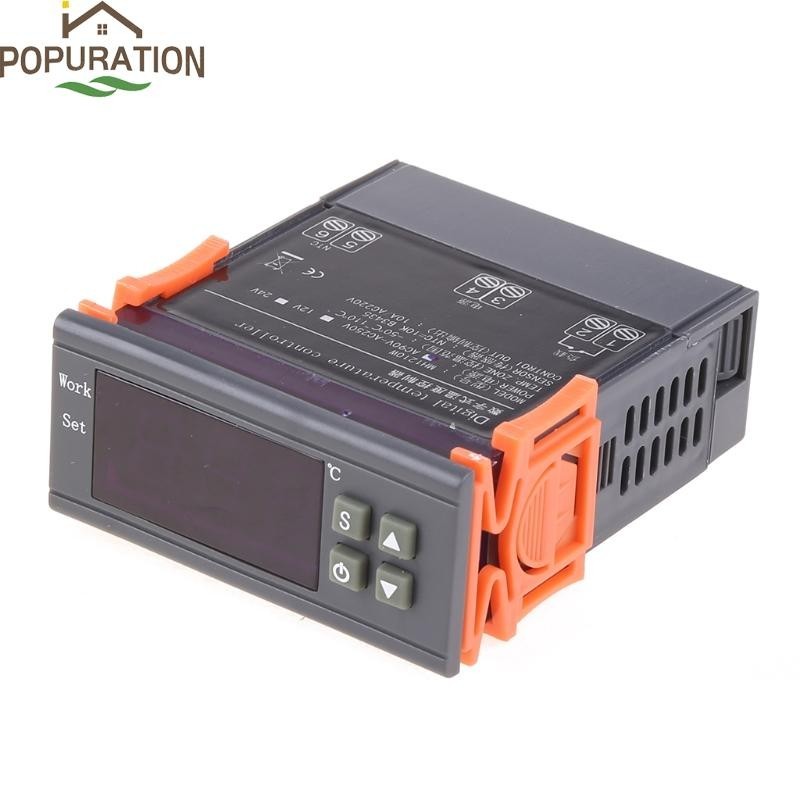 Pop LED Digital Temperature Controller Centigrade Thermostat พร้อมเซนเซอร์ AC 90-250V | Shopee ...