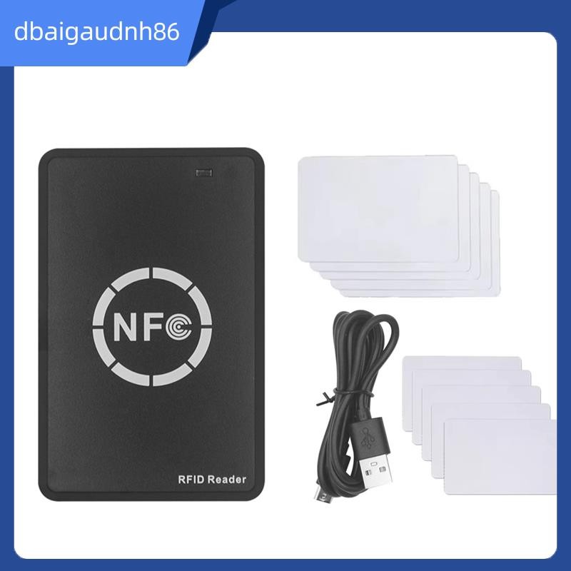 READY Stockrfid Smart Chip Reader/Writer+5XUID/CUID Card 125K 13.56M RFID Duplicator Tag Copy ...