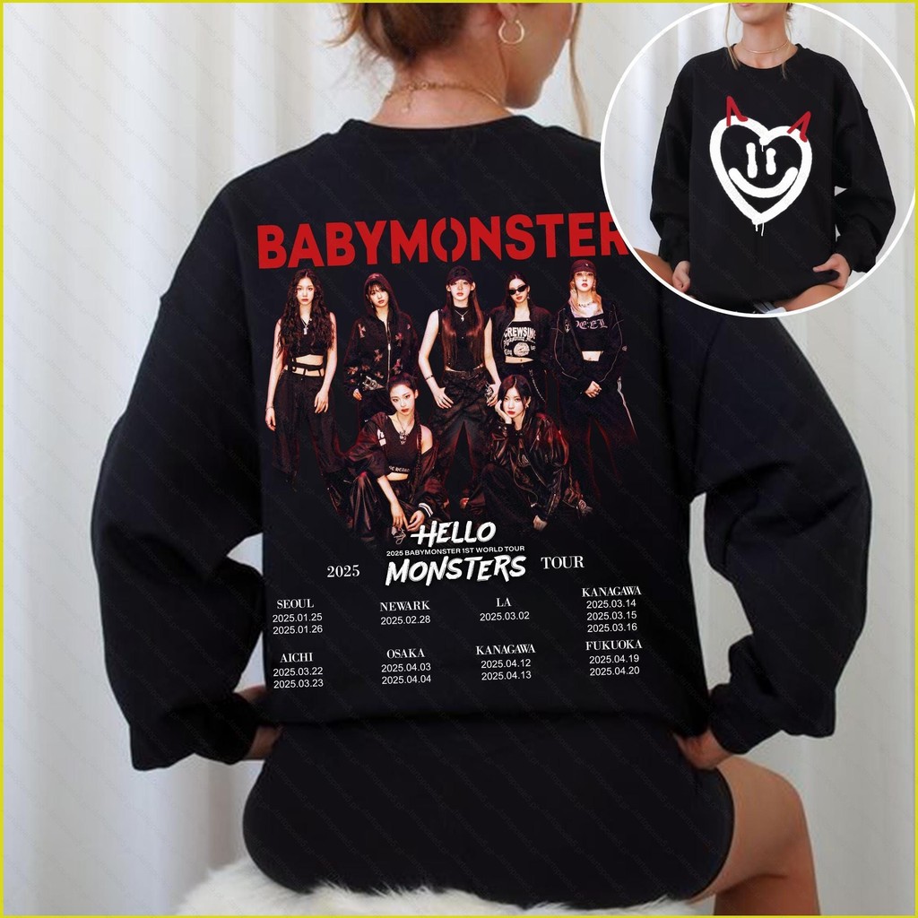 Sta5 Babymonster Hello Monster World Tour 2025 เสื้อยืด Babymons7er ...