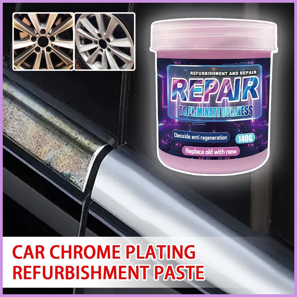 Chrome Wheel Polish 140g Chrome Restorer Brighten และ Restore Car ...
