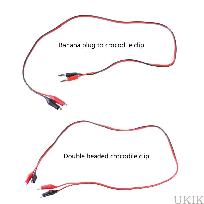 Ukik Double Ended Clip Set Electric Jumper Wire Power Test Cable for ...