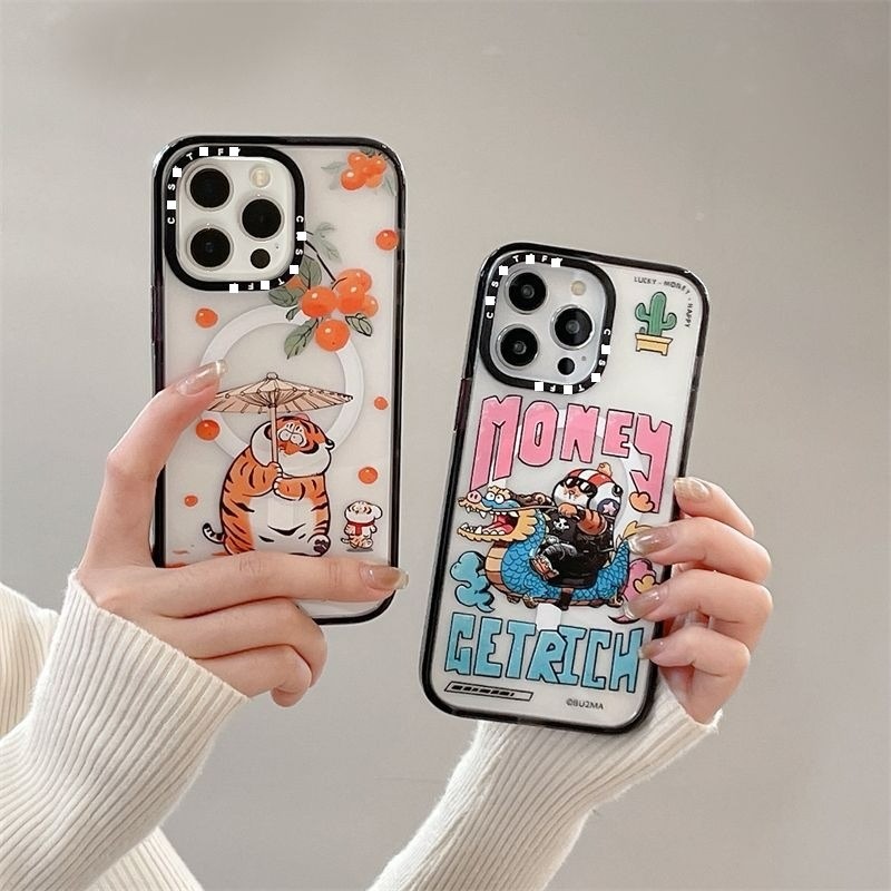 Case Collaboration Fat Tiger Holding Umbrella เคส iPhone เข้ากันได้กับ ...
