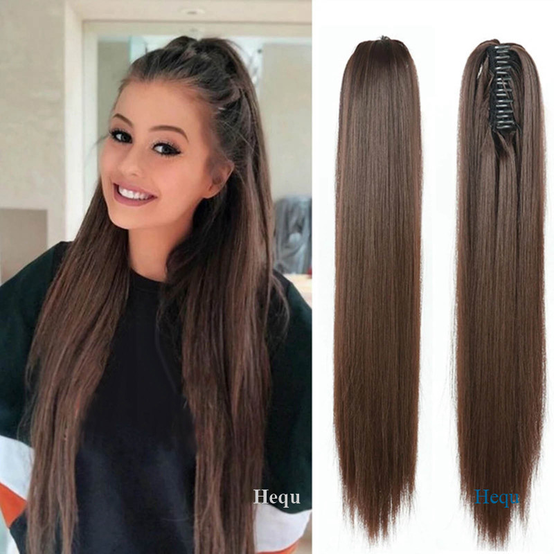 Hequ วิกผมหางม้าสังเคราะห์ แบบยาวตรง 50 ซม. | Shopee Thailand