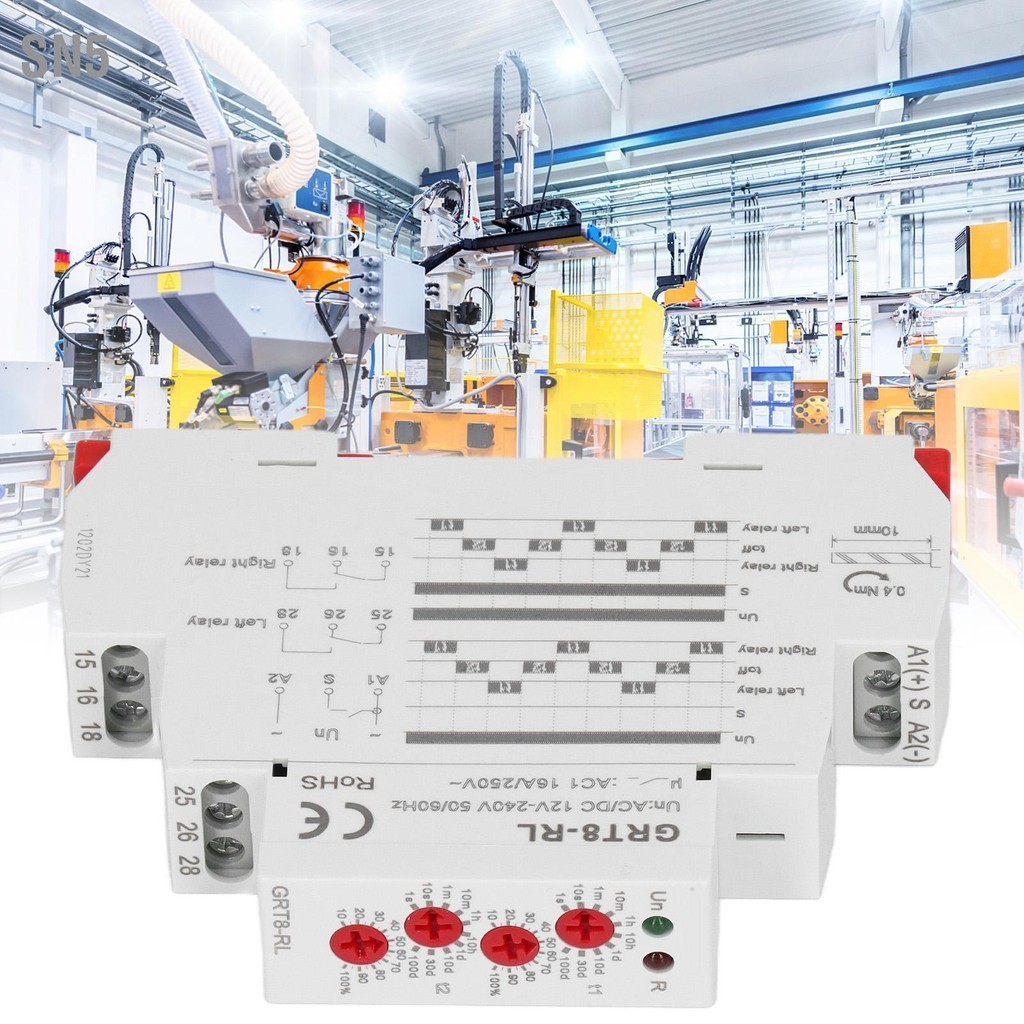 SN5 ประเภทการไหลเวียนสำรอง รีเลย์เวลา AC DC12V‑240V 0.1 วินาทีถึง 10 วัน ไฟ LED | Shopee Thailand