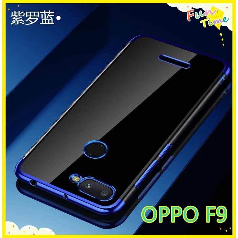 【จัดส่งที่รวดเร็ว】Case OPPO F9 เคสออฟโบ้ f9 เคสนิ่ม TPU เคสใสขอบสี ...