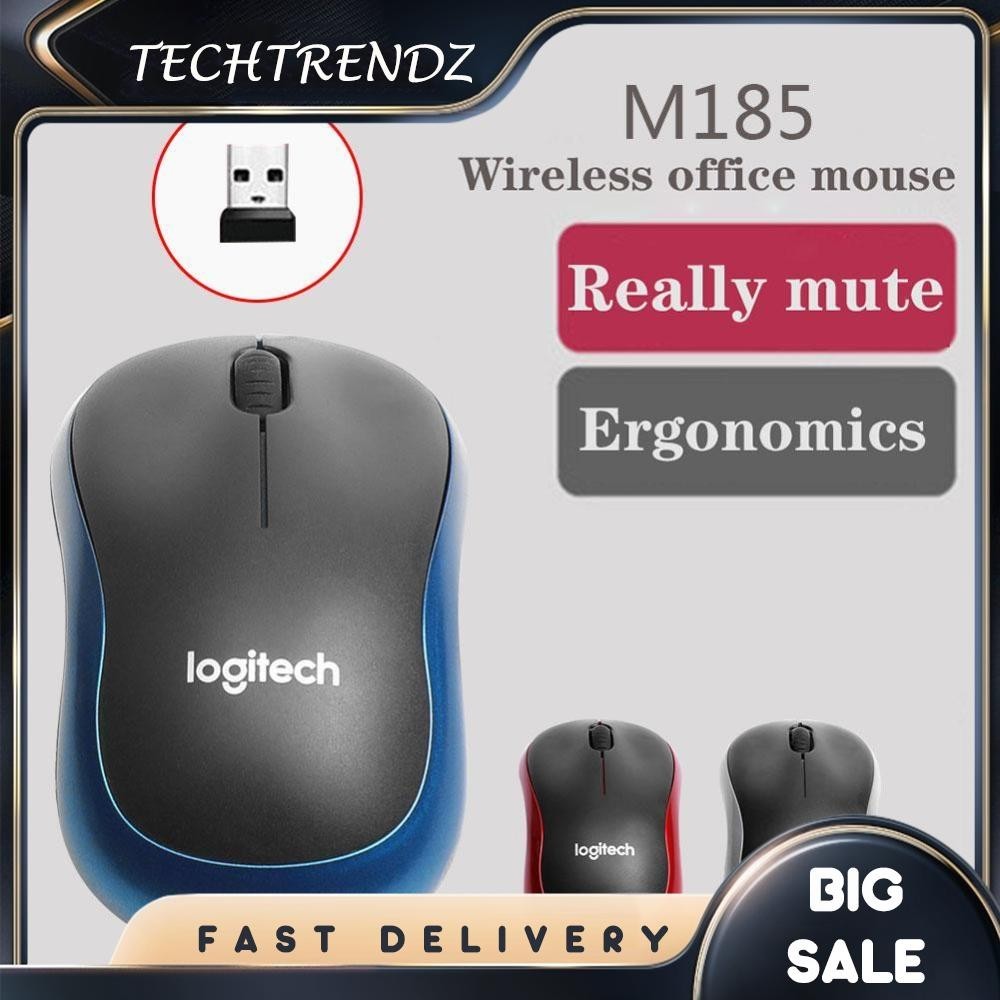 [techtrendz.th ] M185 เมาส ์ ไร ้ สาย 2.4 GHz 1000DPI 3 ปุ ่ มเมาส ์ ออปติคอลสําหรับเล ่ นเกม ...