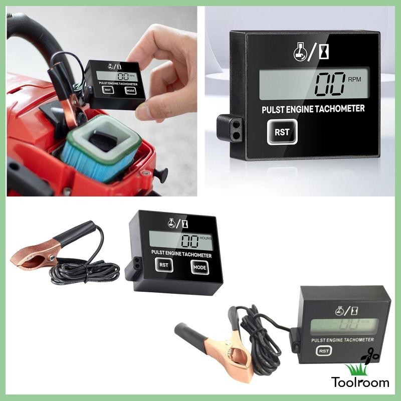 [ Digital Tachometer Hour Meter Small Engine Tachometer Tach Gauge for ...