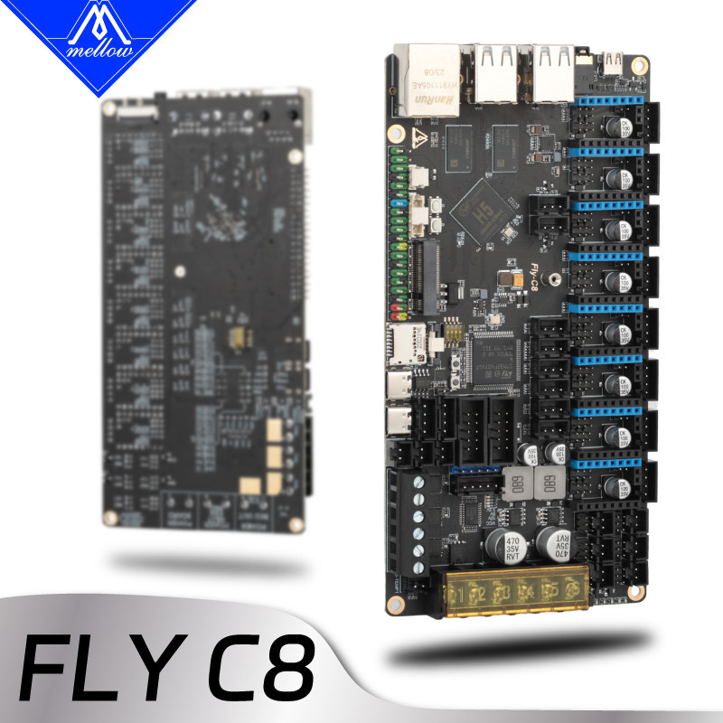 Mellow Fly-C8 8 แกนเมนบอร์ด 32bit 40Pin GPIO ขยาย EMMC สามารถสําหรับ ...