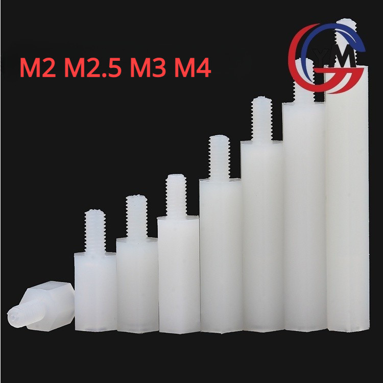[YMH1] M2M2.5M3M4 Nylon Spacer เสารองบอร์ด ไนลอน ผู้เมีย DIY พลาสติก ไนล่อน Single pass Hex ...
